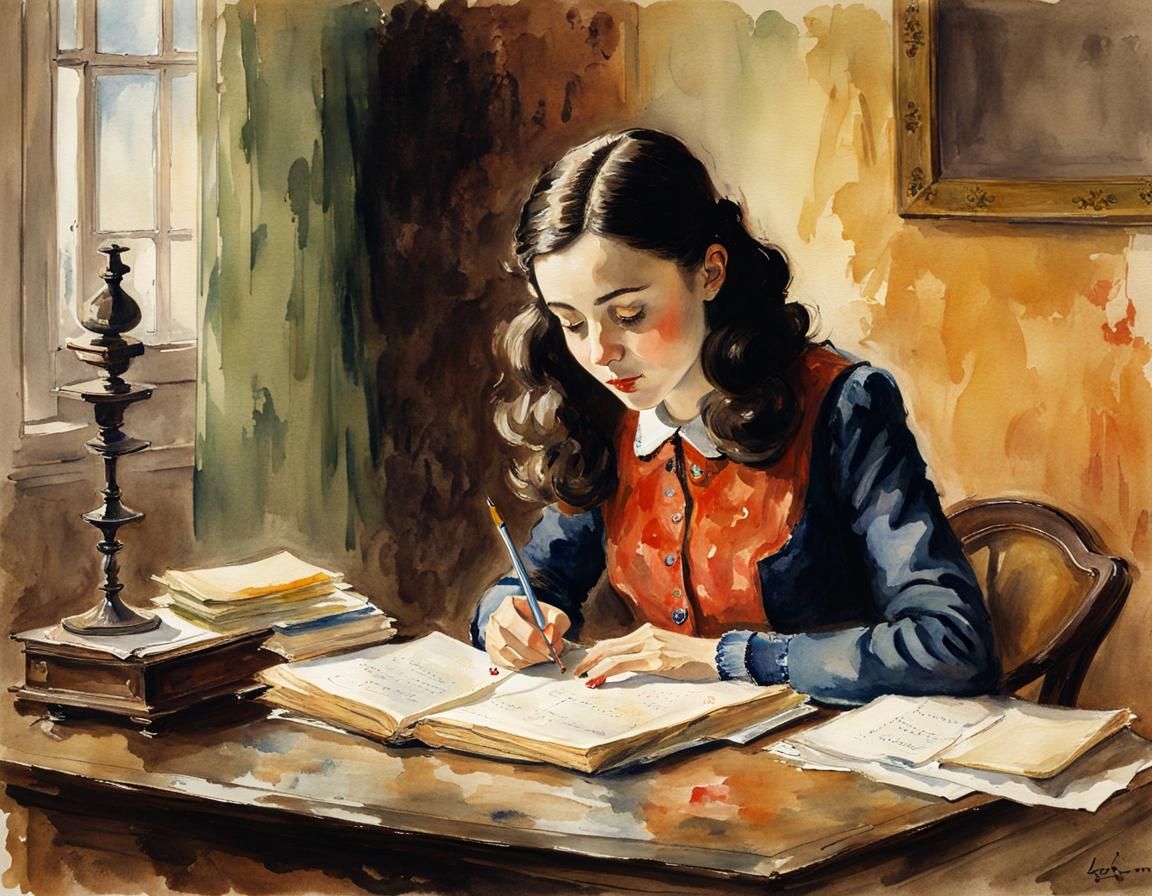 diary of Anne Frank - AI Generated Artwork - NightCafe Creator