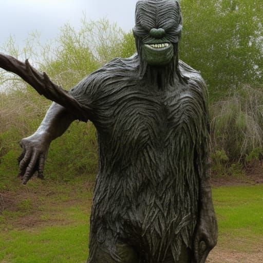 Swamp Monster Statue - AI Generated Artwork - NightCafe Creator