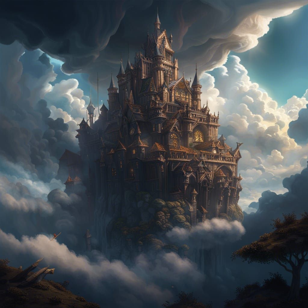Medieval Cloud City - AI Generated Artwork - NightCafe Creator