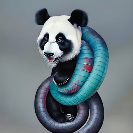 Panda Snake 8 - AI Generated Artwork - NightCafe Creator