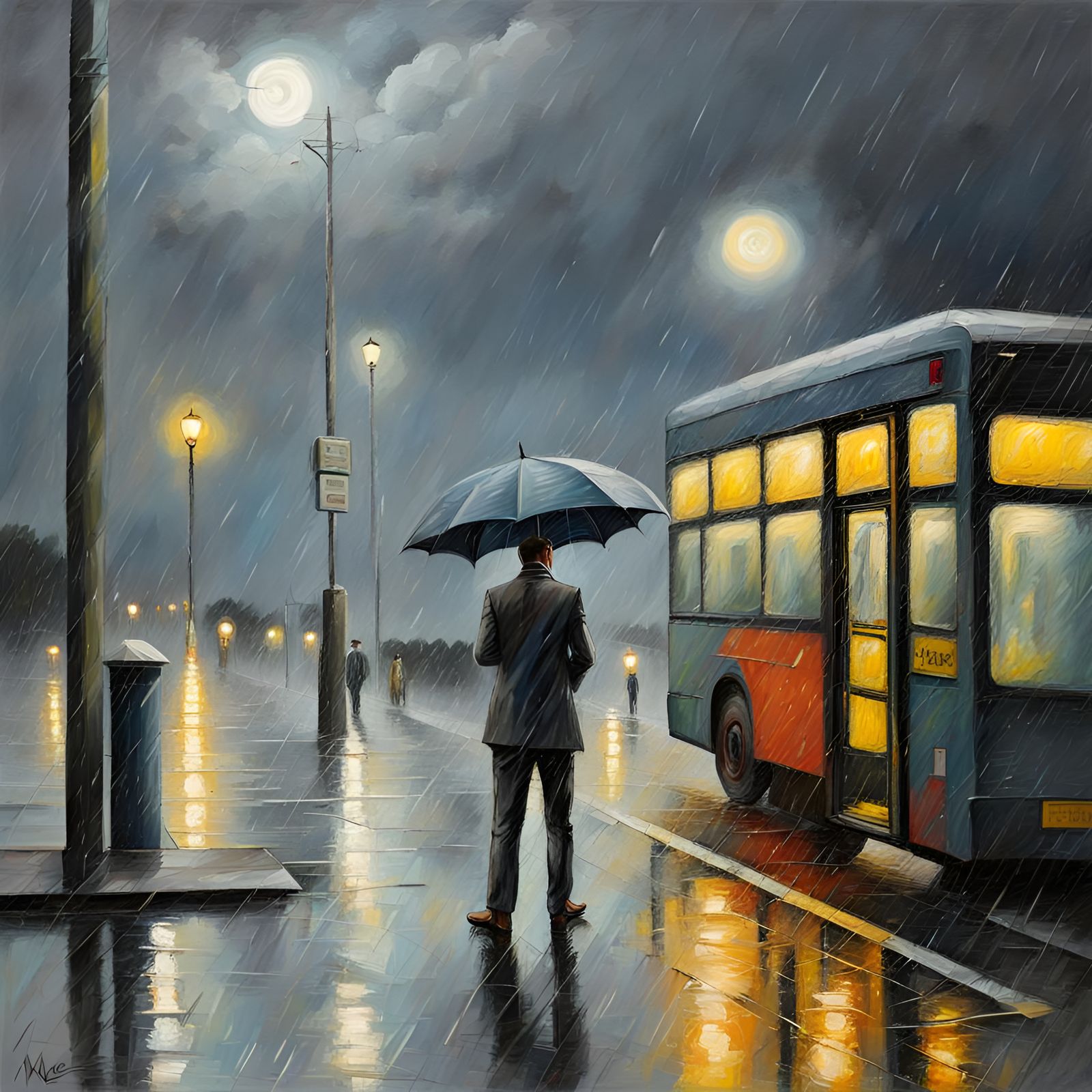 Waiting on a ride to desolation - AI Generated Artwork - NightCafe Creator