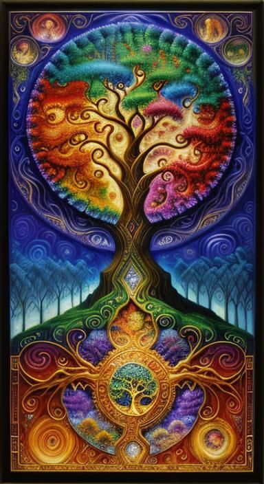 Vivid Tree of Life - AI Generated Artwork - NightCafe Creator