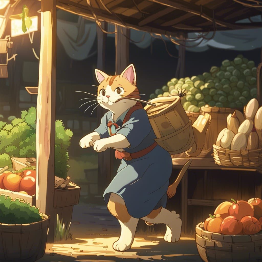 Farmer Cat - AI Generated Artwork - NightCafe Creator