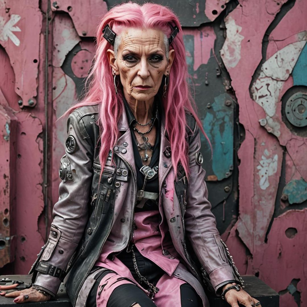 Granny goes Bio-punk 7 - AI Generated Artwork - NightCafe Creator
