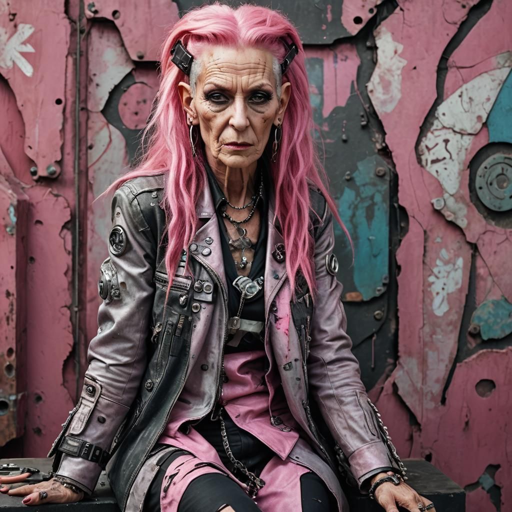 Granny goes Bio-punk 7 - AI Generated Artwork - NightCafe Creator