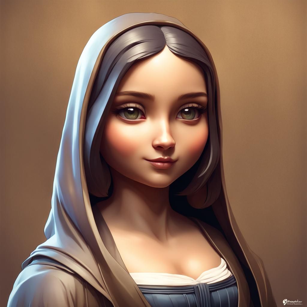 Little Mona Lisa - AI Generated Artwork - NightCafe Creator