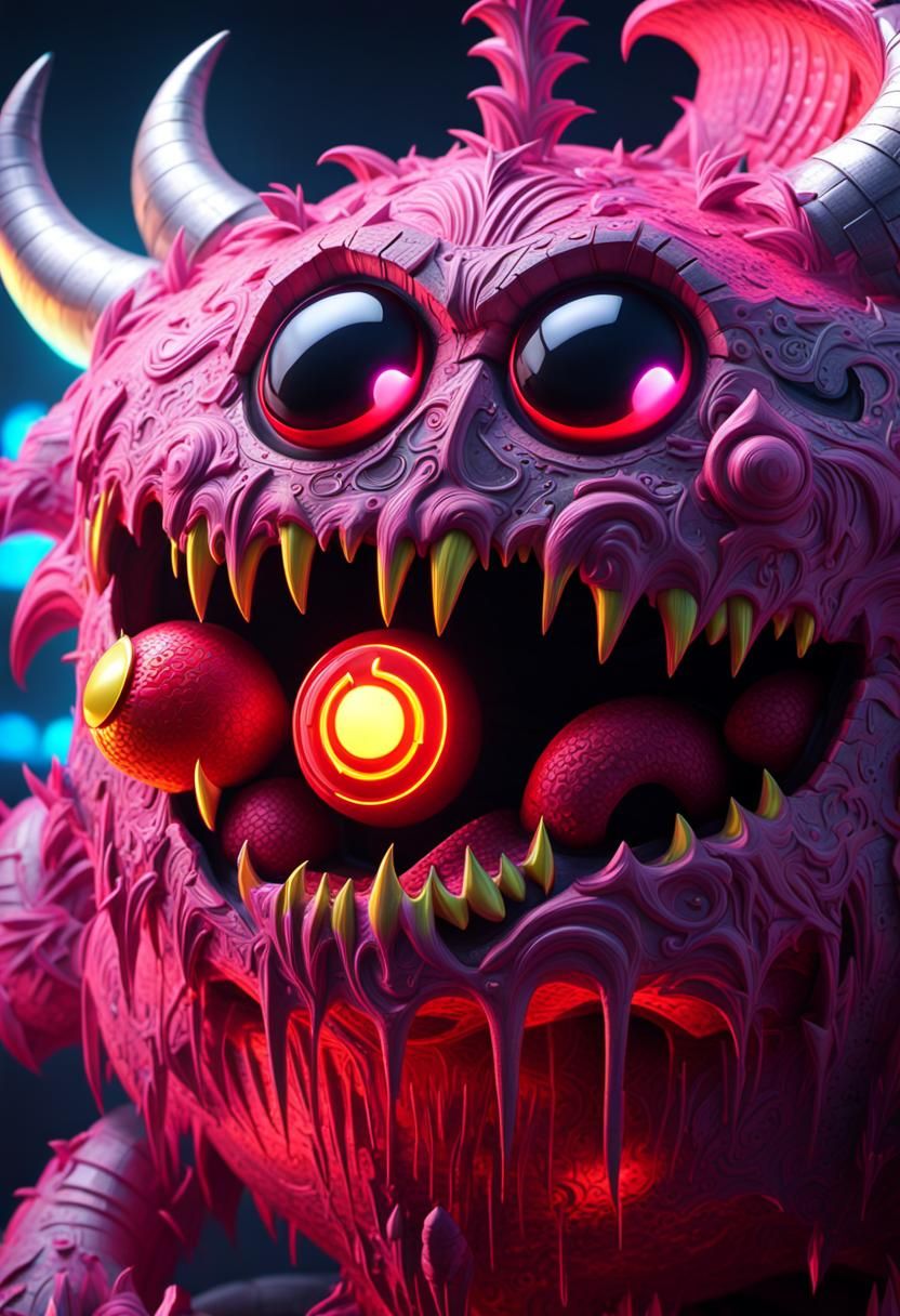Demon Pac-Man - AI Generated Artwork - NightCafe Creator