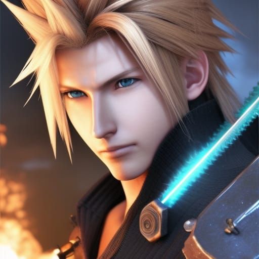 Cloud Strife - AI Generated Artwork - NightCafe Creator