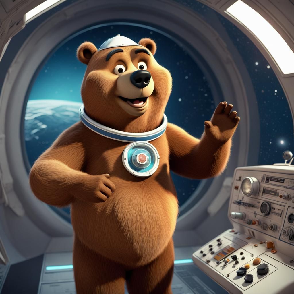 Yogi Bear's Space Race - AI Generated Artwork - NightCafe Creator