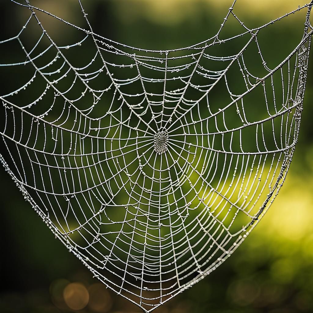 Heart-shaped Spider web stunning intricate - AI Generated Artwork ...
