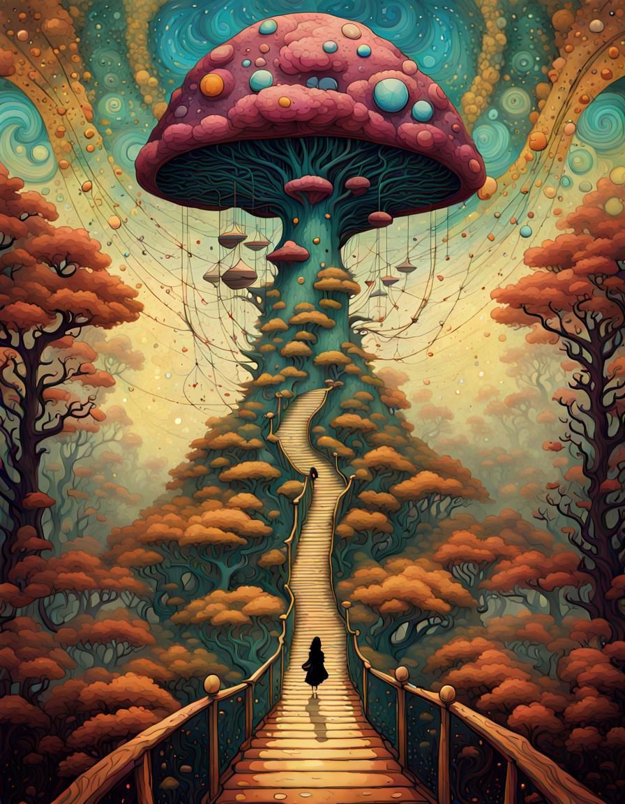 The path to wonderland - AI Generated Artwork - NightCafe Creator