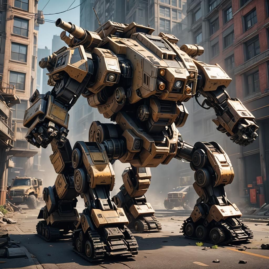 Tank Mech - AI Generated Artwork - NightCafe Creator