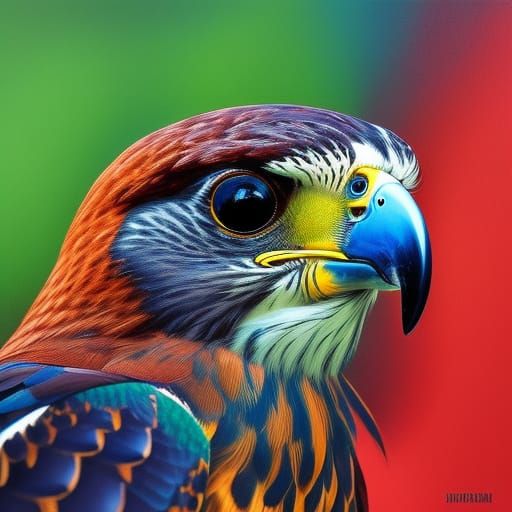 cute colorful falcon - AI Generated Artwork - NightCafe Creator