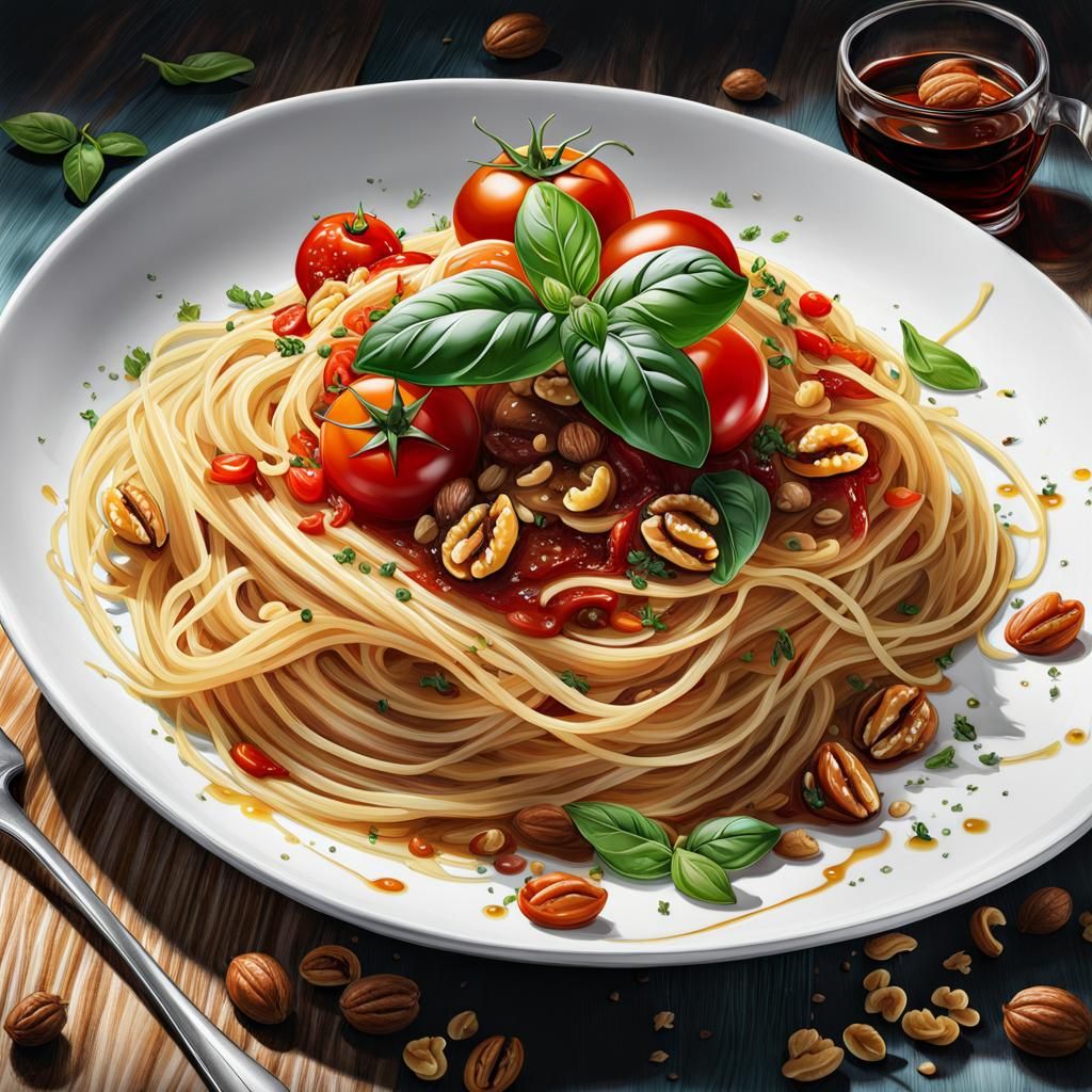 Tasty pasta - AI Generated Artwork - NightCafe Creator