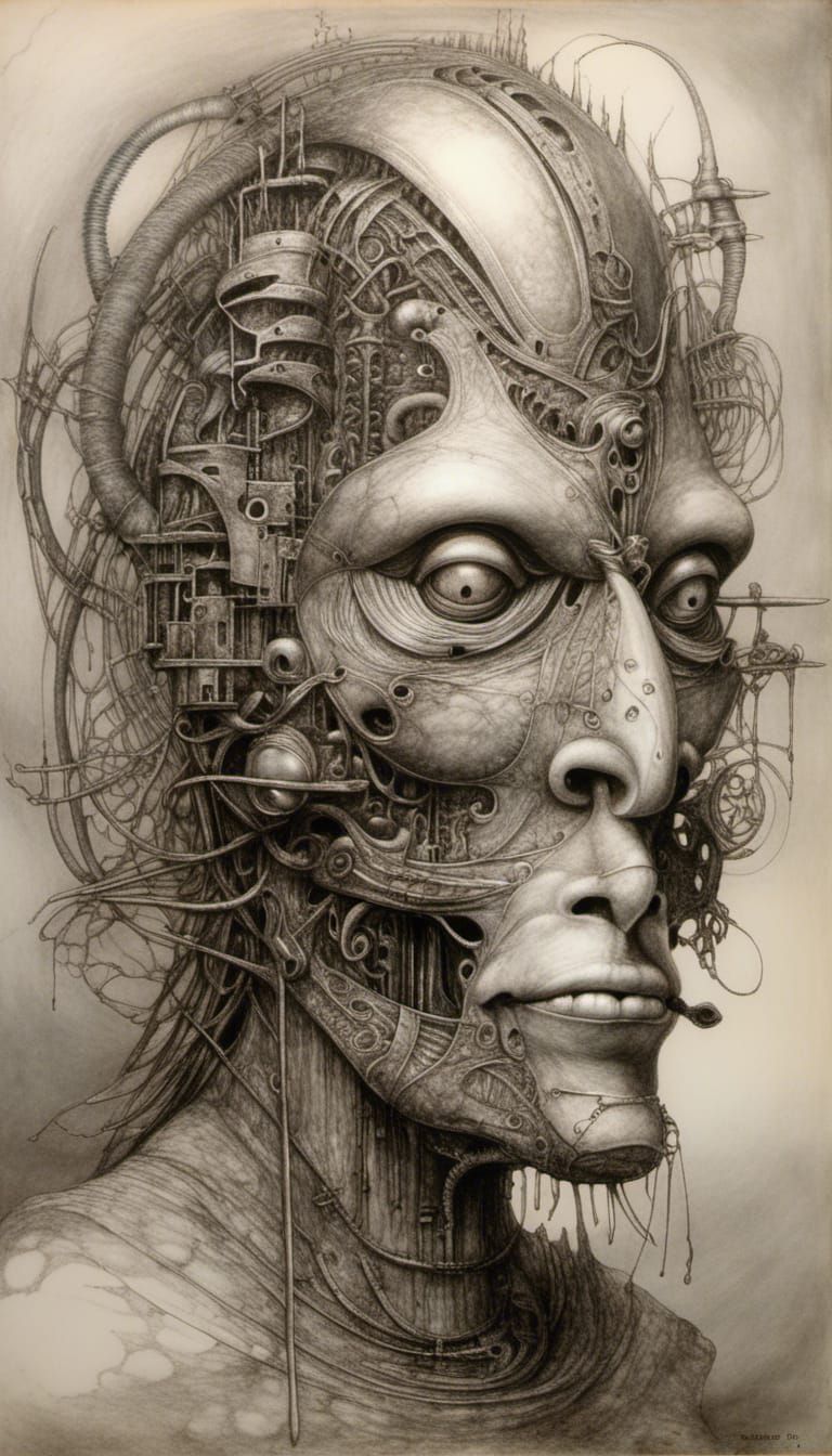 TWO-FACED STEAMPUNK MONSTER - AI Generated Artwork - NightCafe Creator