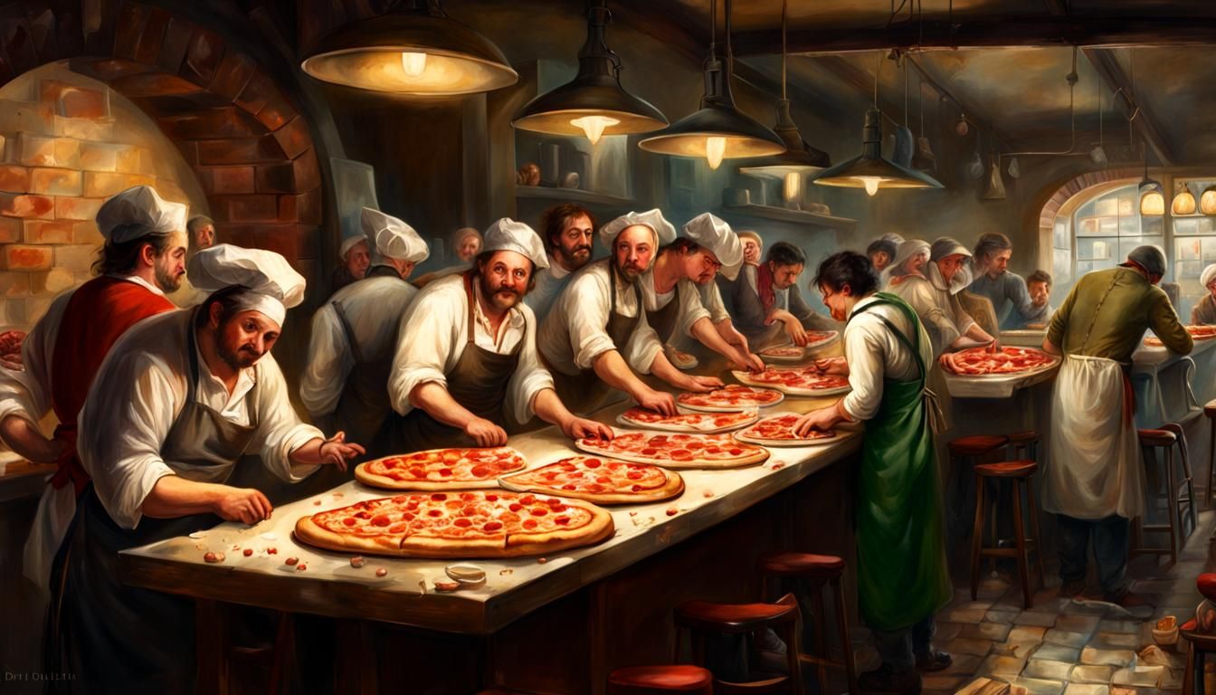 Pizza Making (SDXL) - AI Generated Artwork - NightCafe Creator
