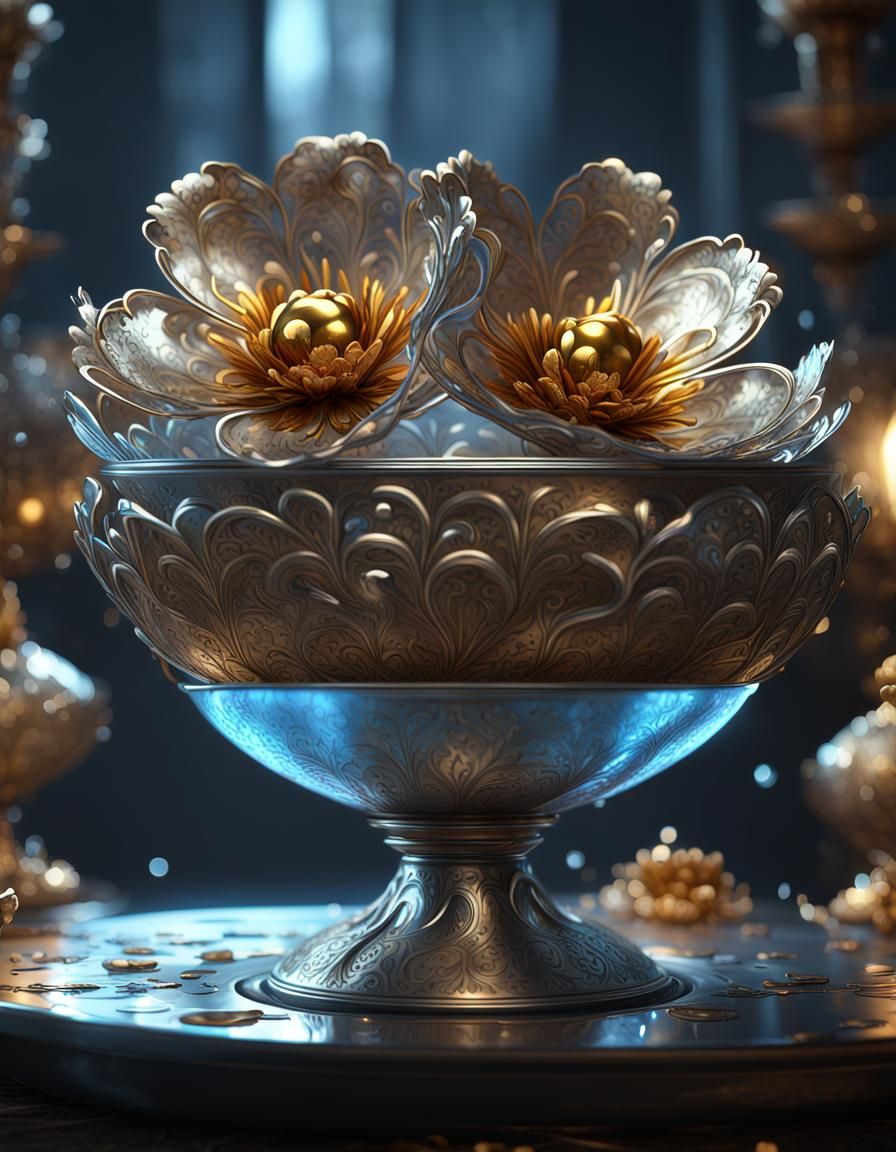 Mithril flowers - AI Generated Artwork - NightCafe Creator