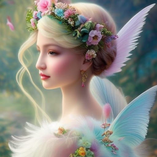 Insanely detailed fantasy and whimsical painting of a cute, adorable ...