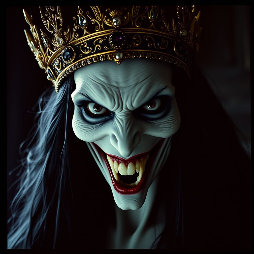 Vampire Queen in Dark Gothic Splendor - AI Art