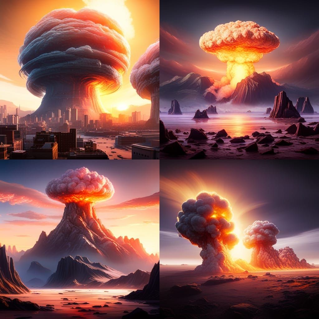 Nuclear Explosion - AI Generated Artwork - NightCafe Creator