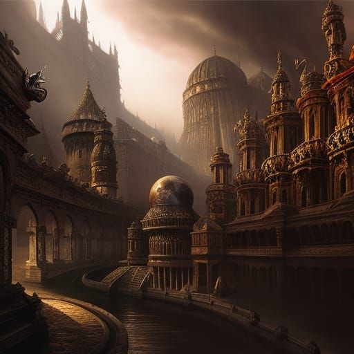 Dark Horror Fantasy Cityscape/Landscape Inspiration - AI Generated ...