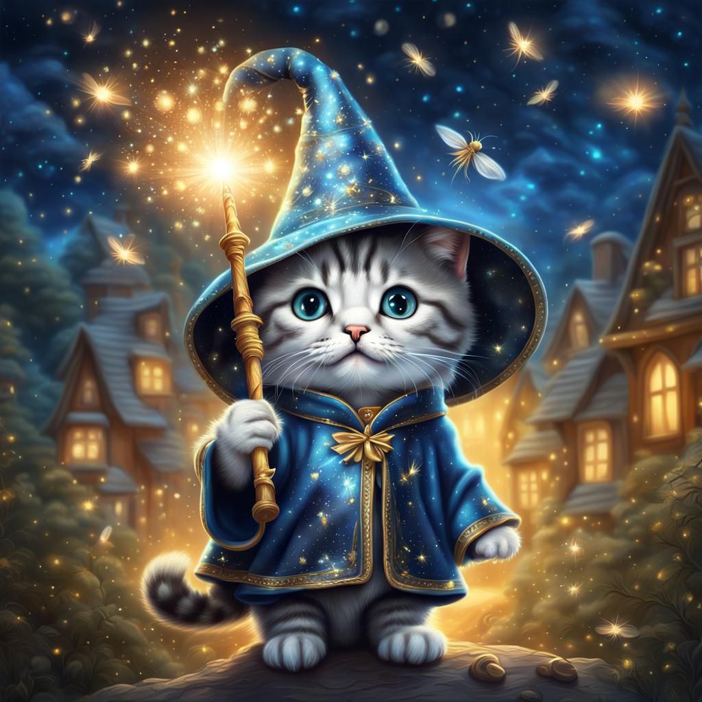 Wizard Kitty - AI Generated Artwork - NightCafe Creator