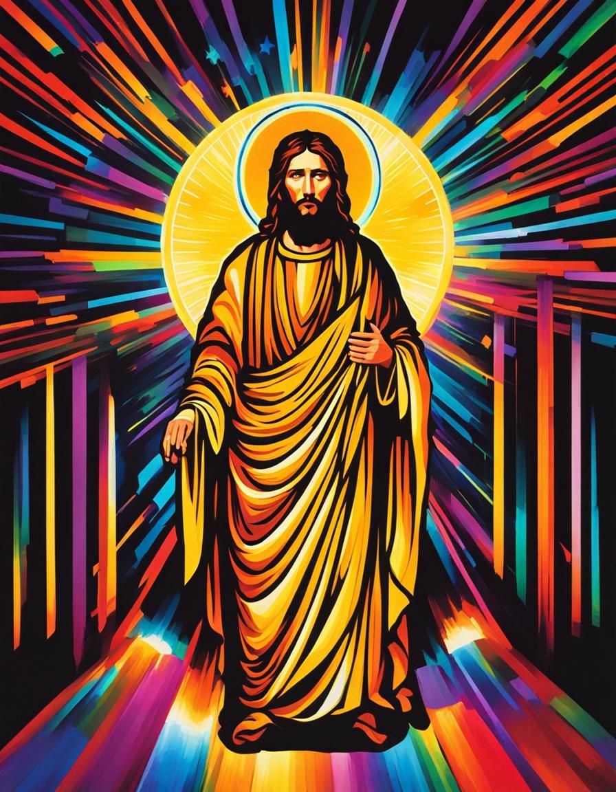 Jesus Christ - Stained Glass - AI Generated Artwork - NightCafe Creator