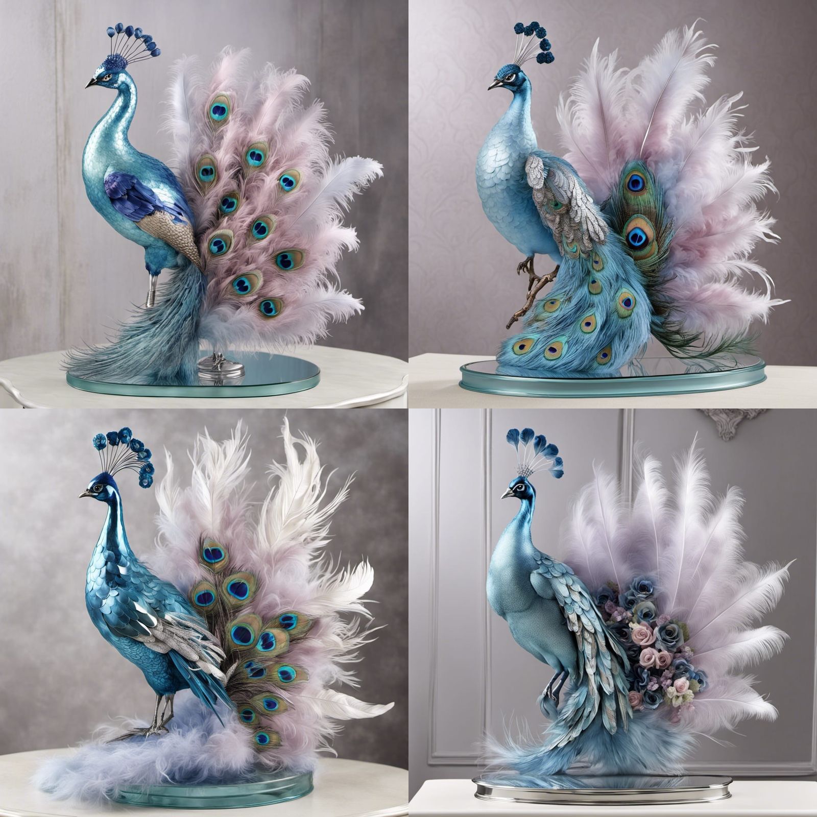 3D photorealis hyperrealistic elaborate Exploding silverblue, darkblue ...