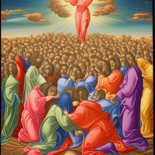 Vision of the Isness of God through an opening in Heaven above causing ...