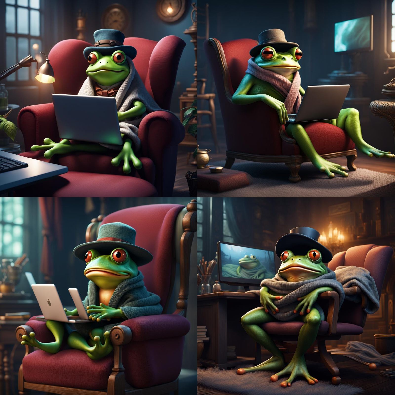 peepo frog chillin' - AI Generated Artwork - NightCafe Creator