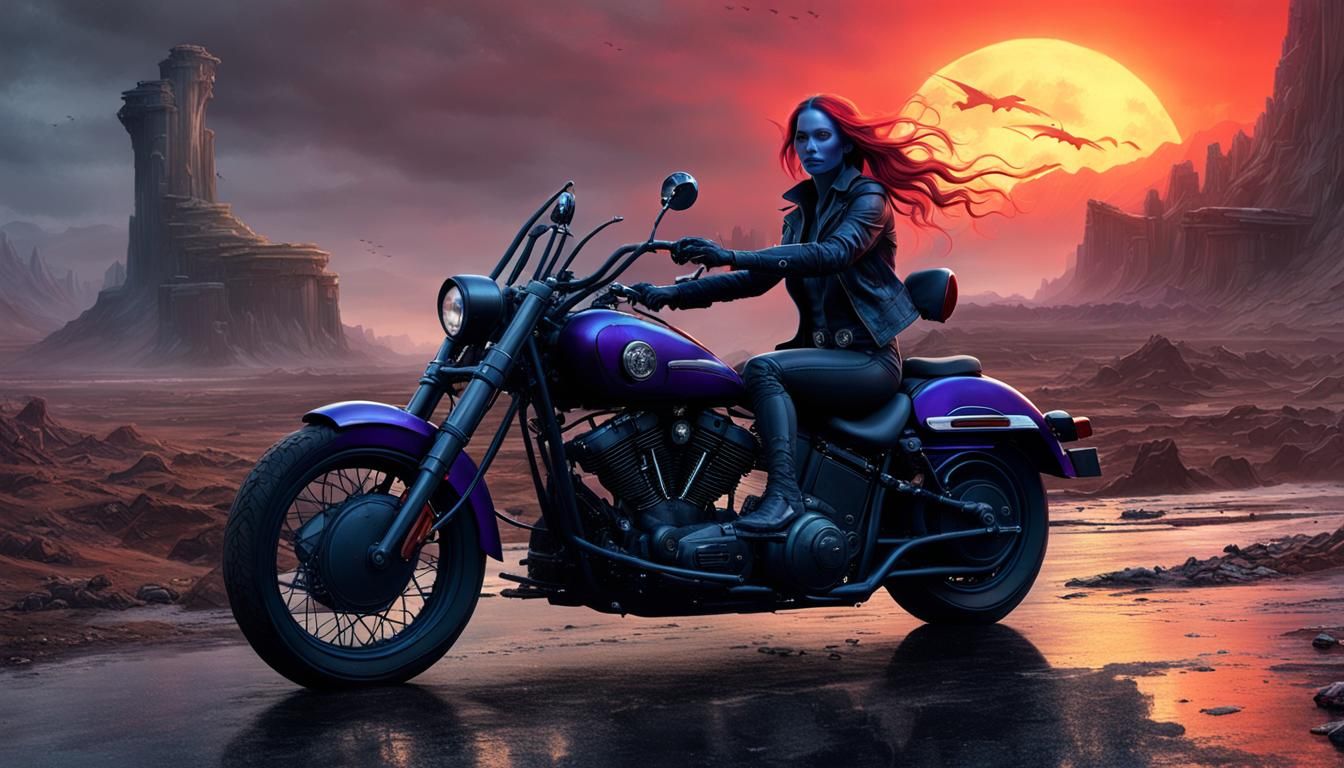 Jennifer Lawrence Raven Darkholme Mystique in an apocalyptic landscape ...