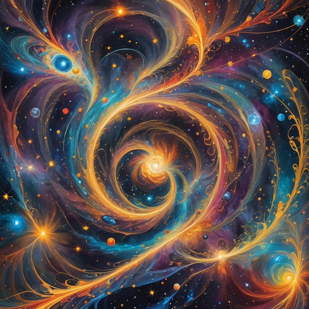 bstract image of cosmic energy in a state of transformation. The ...