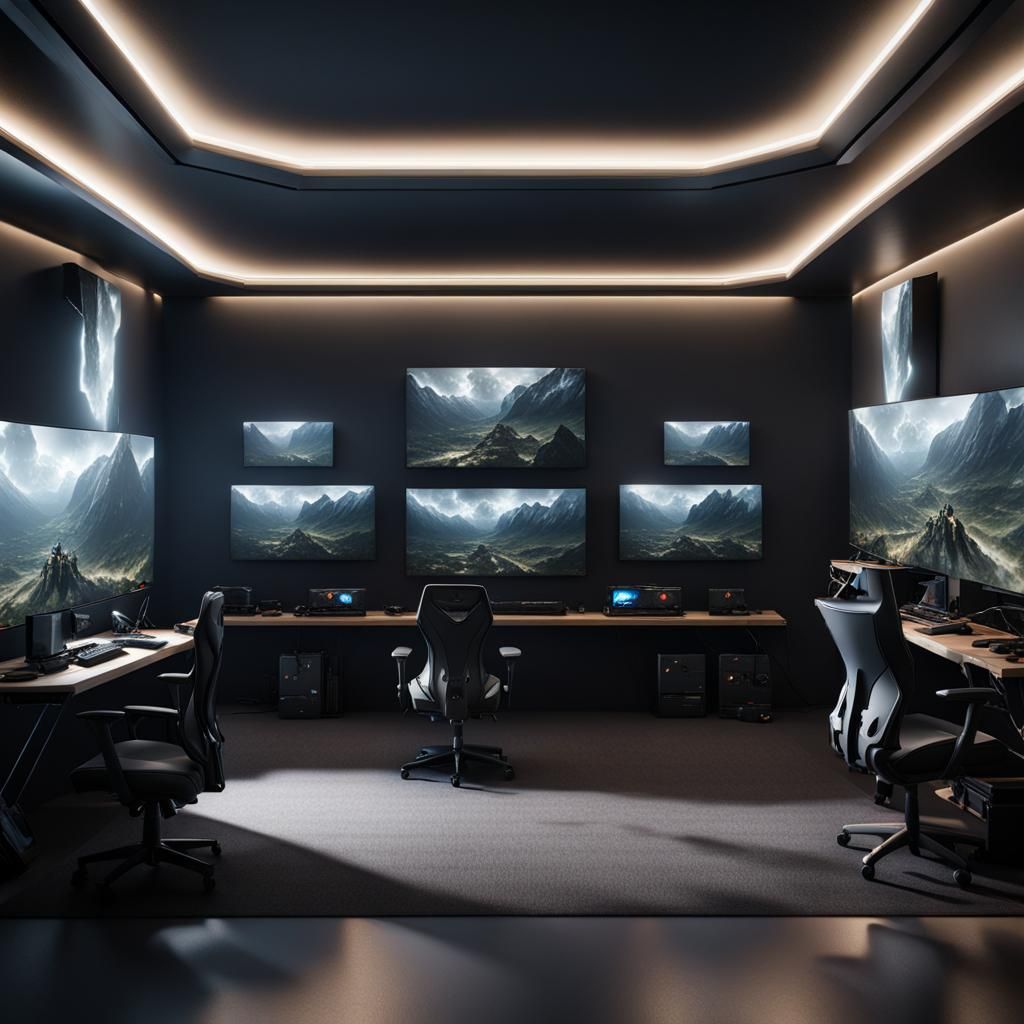 4 Gaming: Dream Game room - AI Generated Artwork - NightCafe Creator