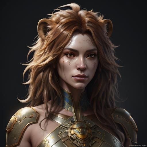 The lion girl - AI Generated Artwork - NightCafe Creator