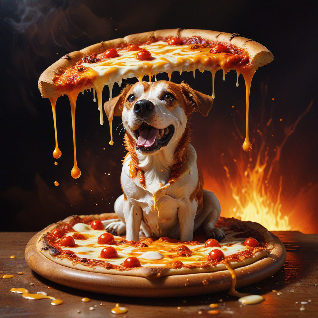 **Barking Pizza** barking bark bark bork bork piz... - AI Art