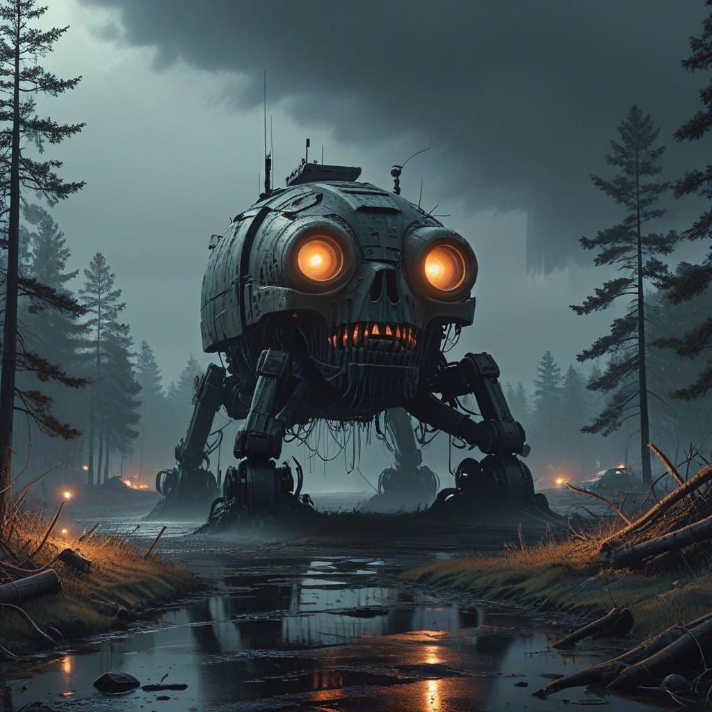 Surreal Abyss Unravels into Dark, Foreboding Haze - AI Art