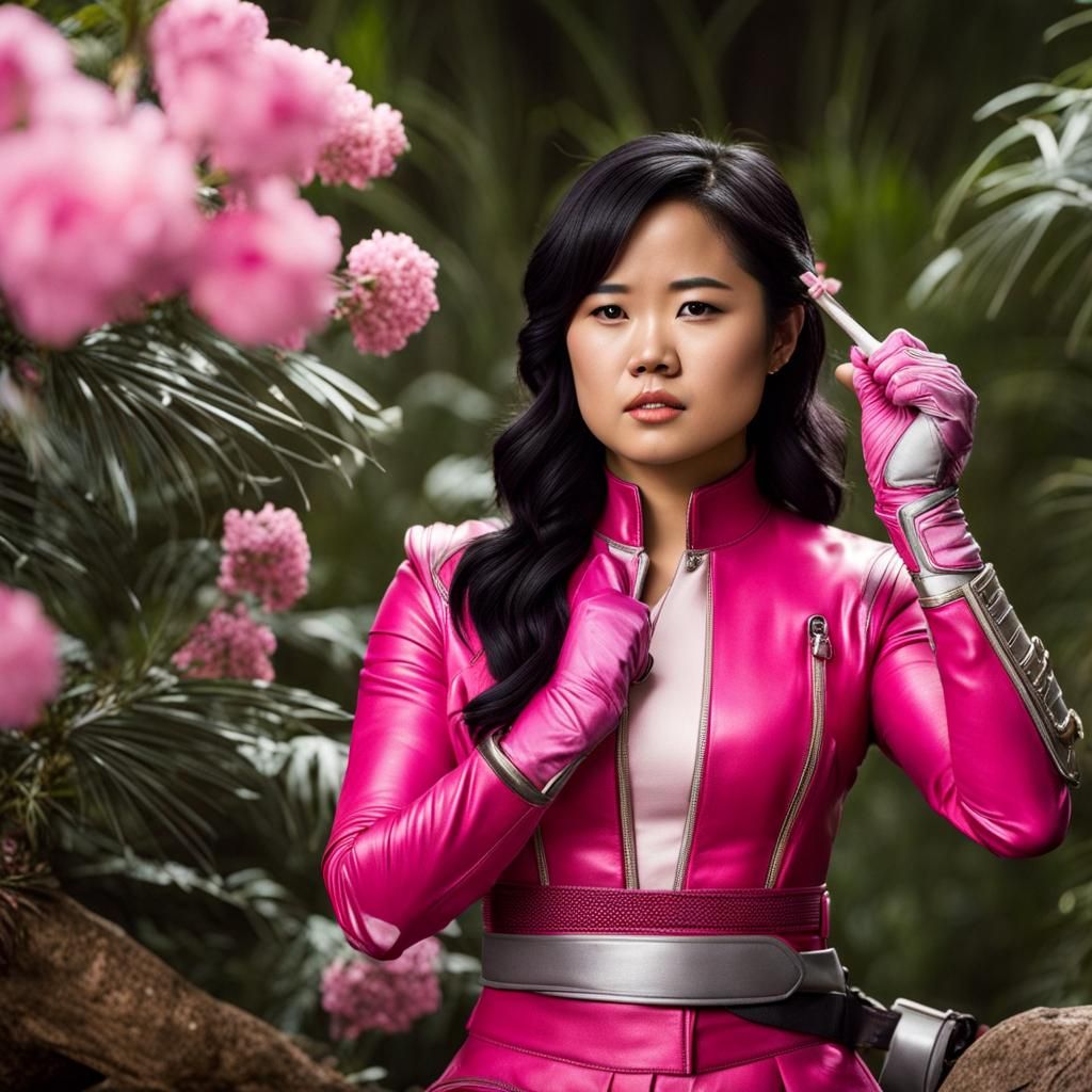 Kelly Marie Tran as Pink finch power ranger 1958 - AI Generated Artwork ...