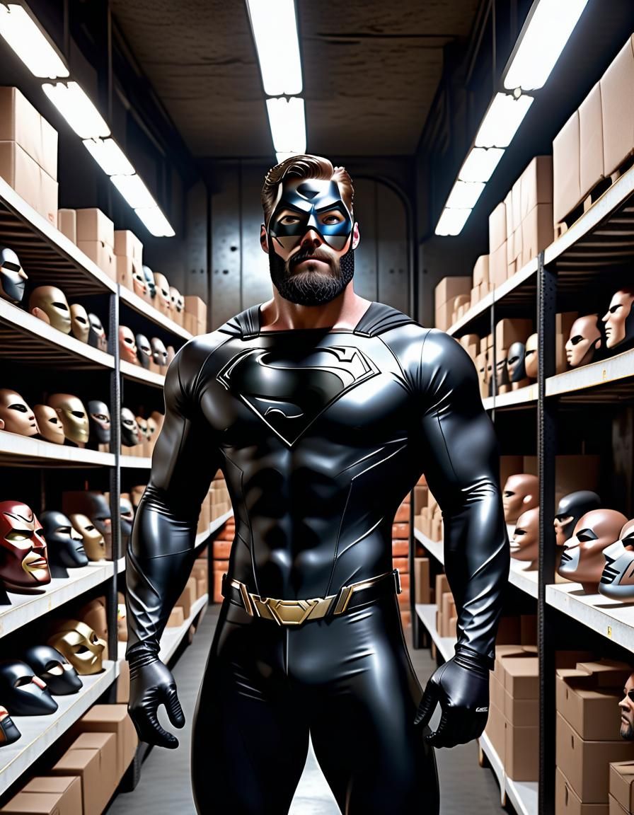 Superbutch in the StoreHouse of Masks - AI Generated Artwork ...