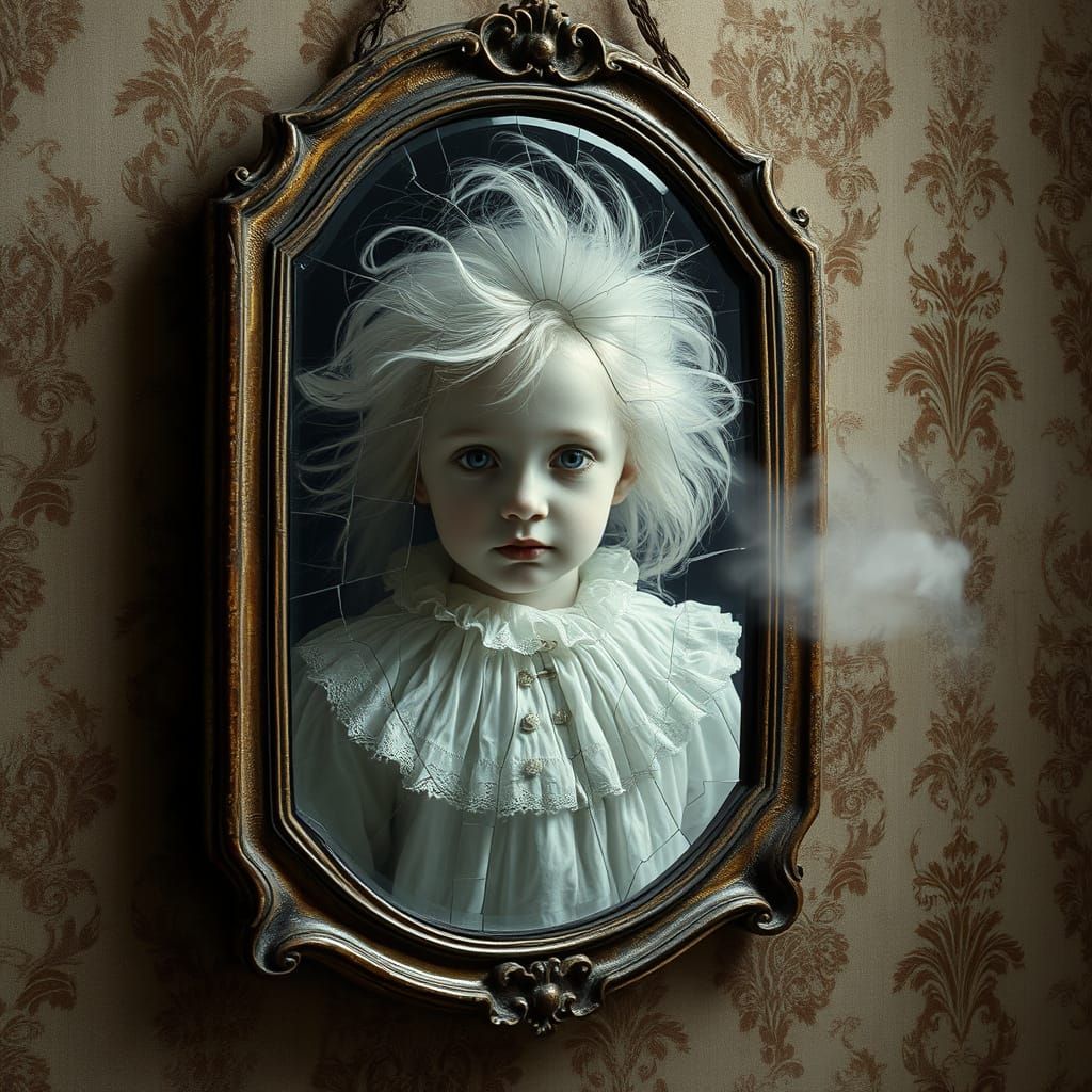 Ghost 2 - Ethereal 18th Century Ghost in Distorted Reflectio...