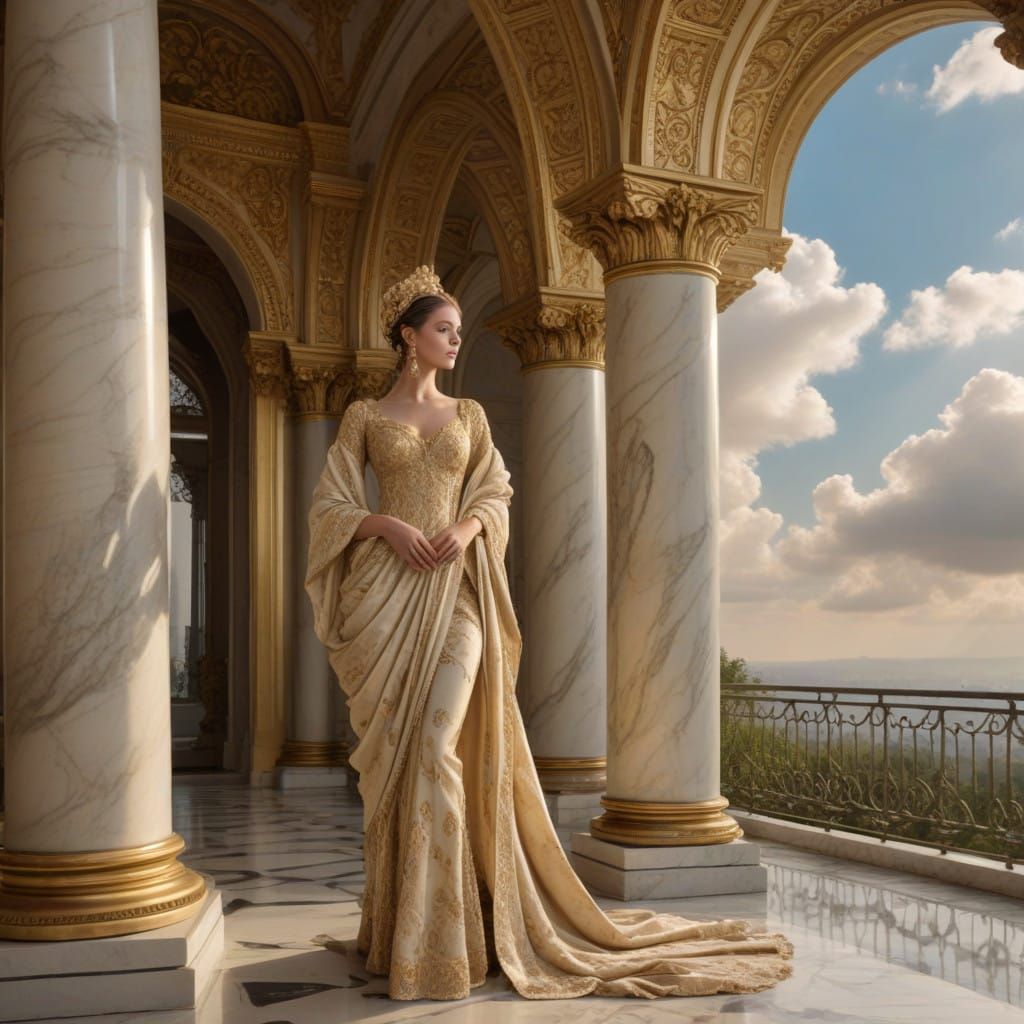 Zeus and Hera in Whimsical Rococo Elegance - AI Art