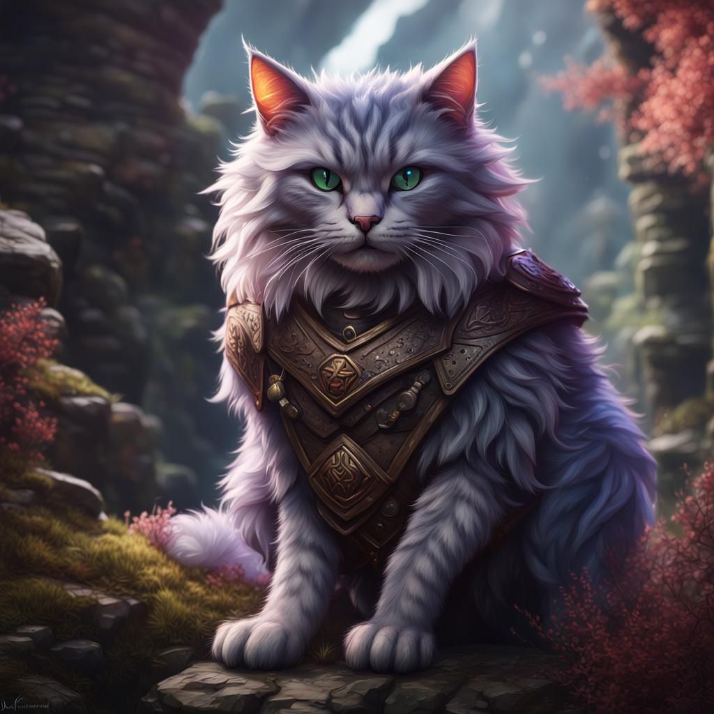 cat antropomorph D&D ranger fluffy - AI Generated Artwork - NightCafe ...