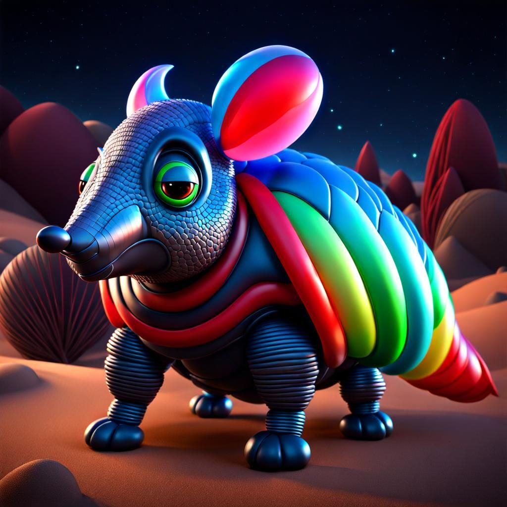 Armadillo Balloon -4 - AI Generated Artwork - NightCafe Creator