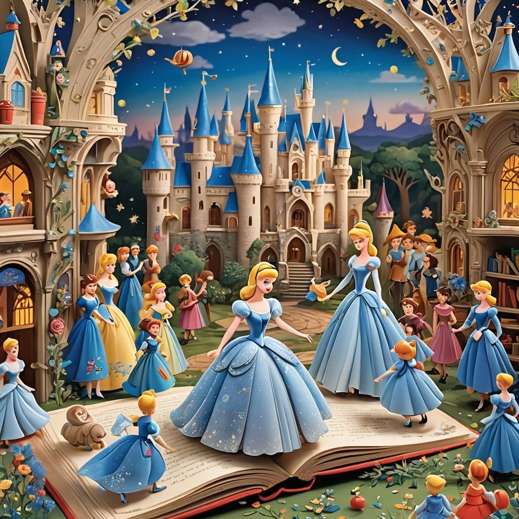 Cinderella three-dimensional book - AI Generated Artwork - NightCafe ...