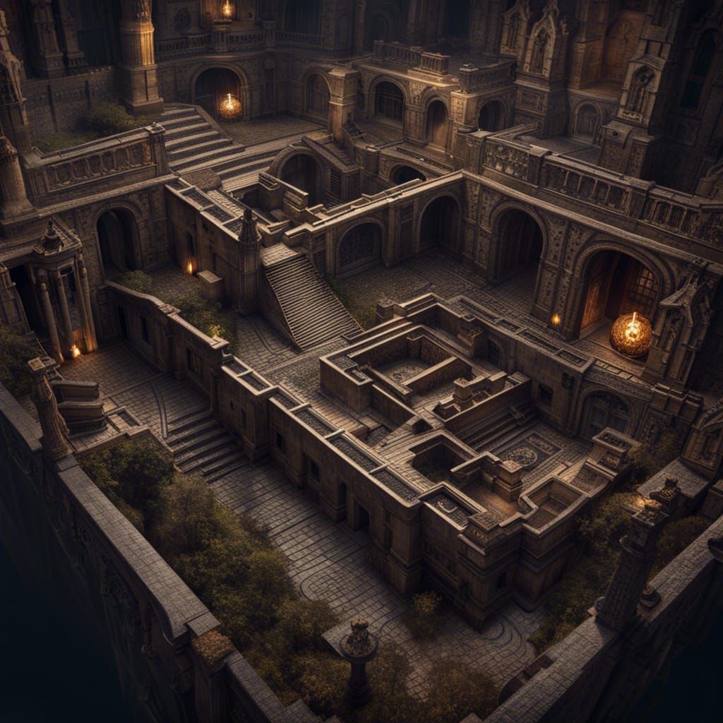 Labyrinth inside a mysterious room - AI Generated Artwork - NightCafe ...