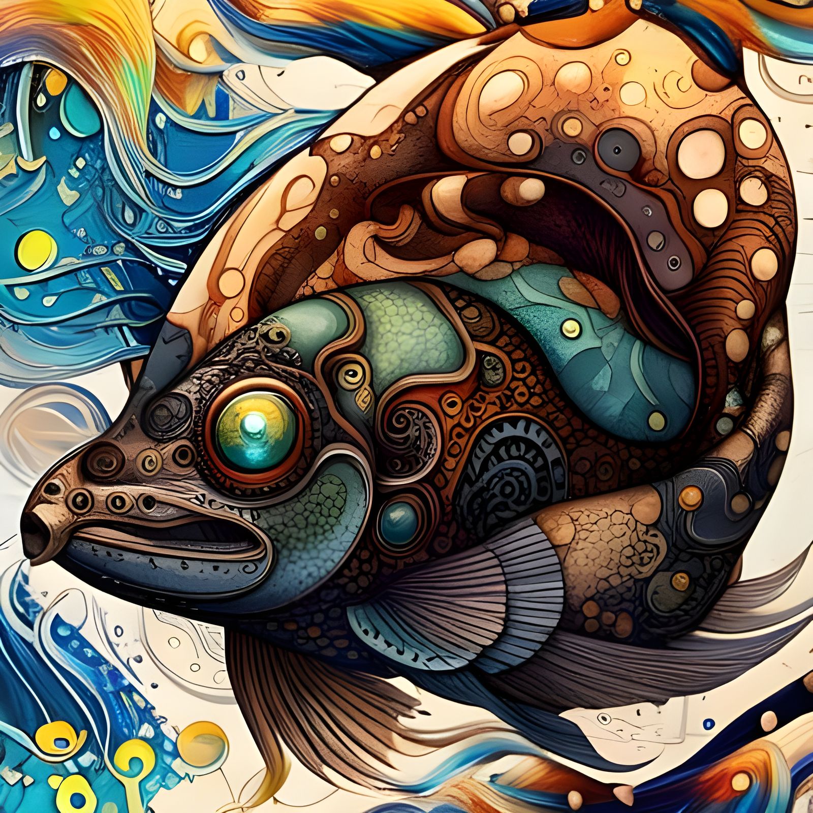 Fantastical Fish (inpainting version) - AI Generated Artwork ...