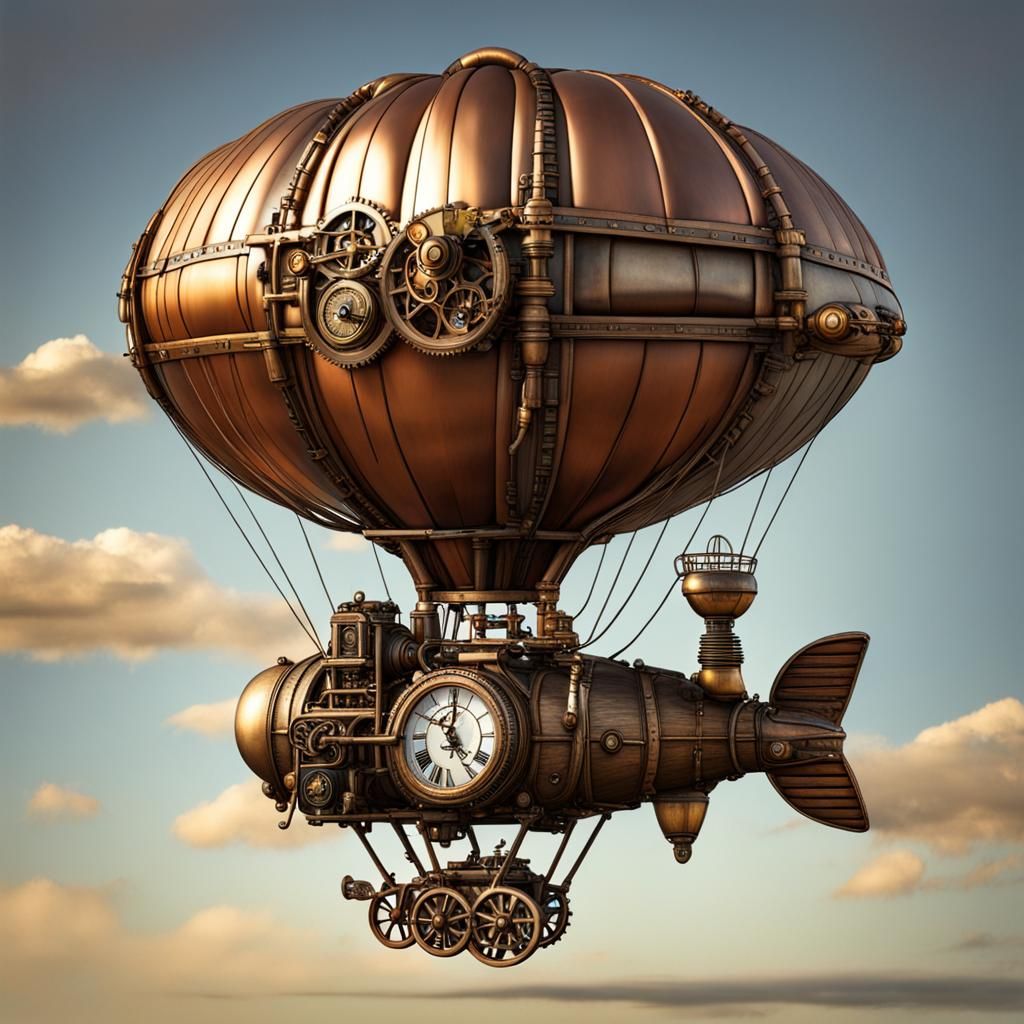 hot air balloon shaped like a blimp - AI Generated Artwork - NightCafe ...