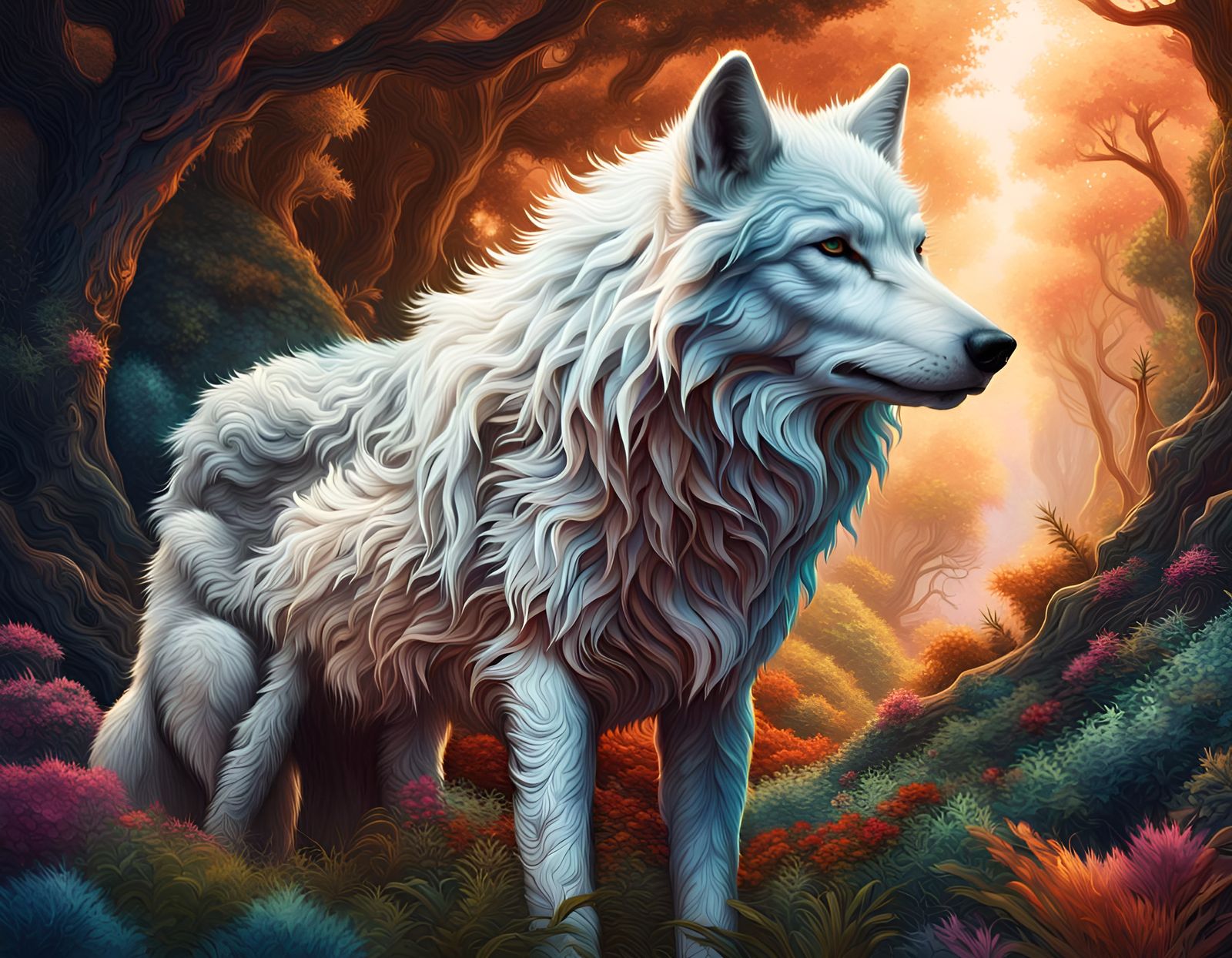 Power Animal. Wolf of Creation! - AI Generated Artwork - NightCafe Creator