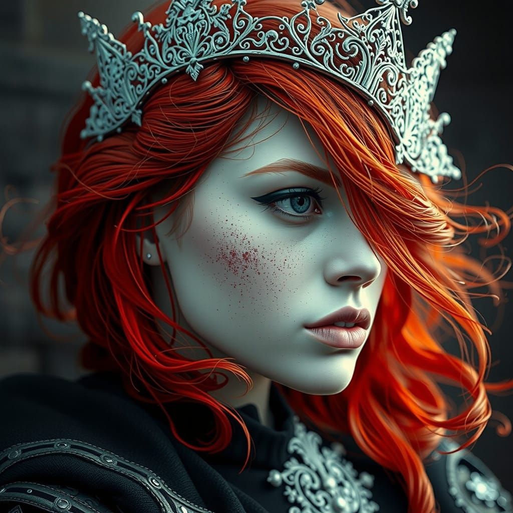 The Red Queen - Gothic Red Queen in Whimsical Candy Art