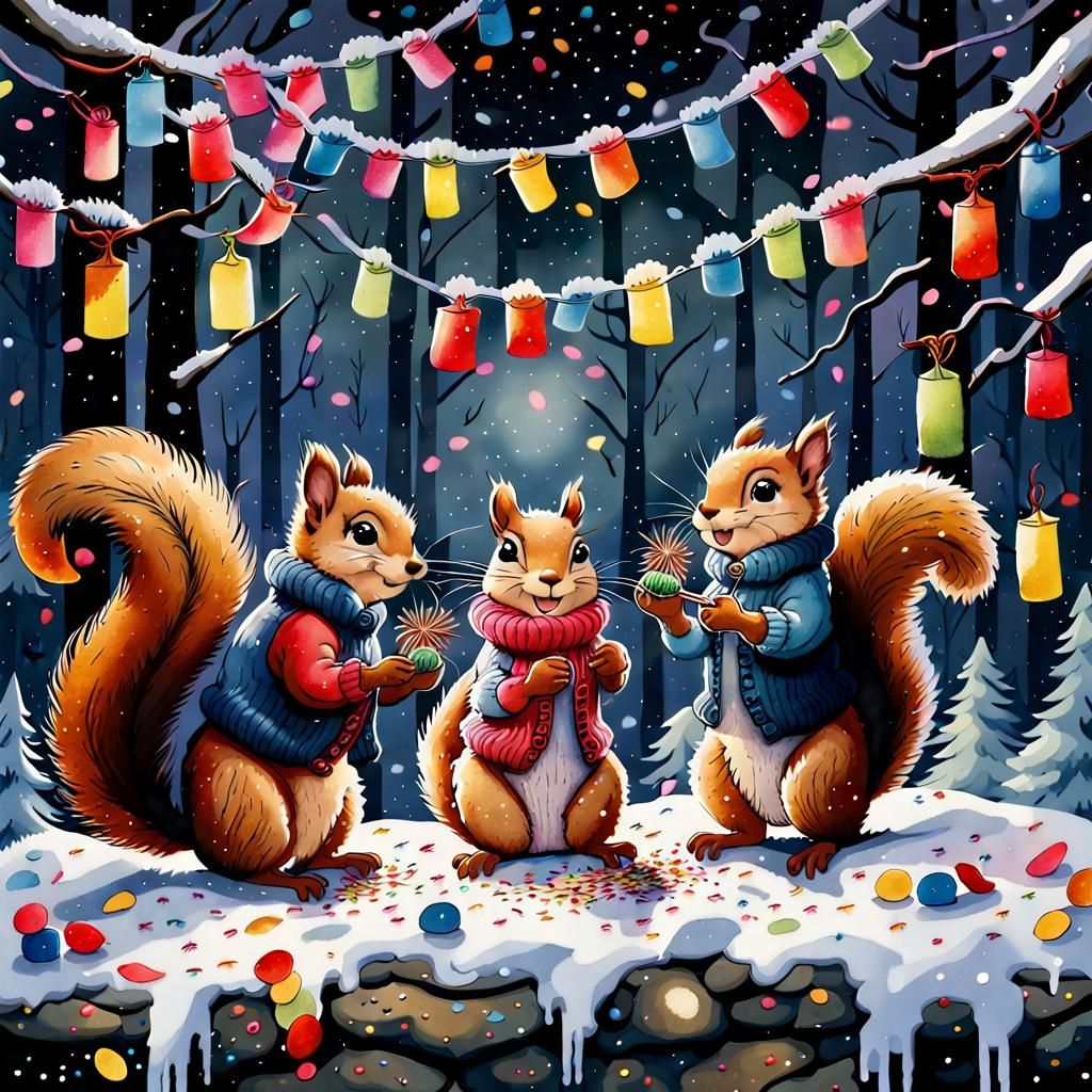 squirrels - AI Generated Artwork - NightCafe Creator
