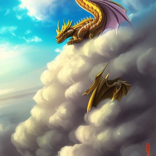 Cloudy dragon! - AI Generated Artwork - NightCafe Creator
